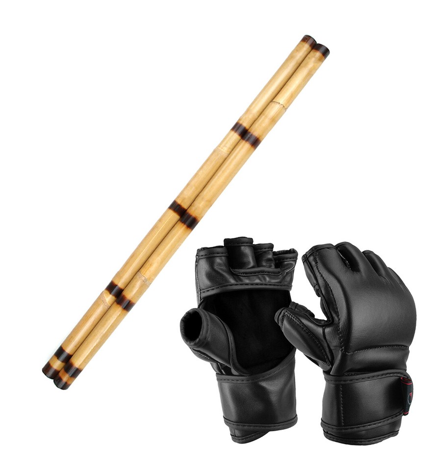 Rattan Skin On Escrima Sticks Fighting Kali Arnis Martial Arts Pair ...