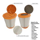 1 pcs VF8000 Pleated HEPA Filter for RIDGID Most 5-16 Gallon Wet Dry ...