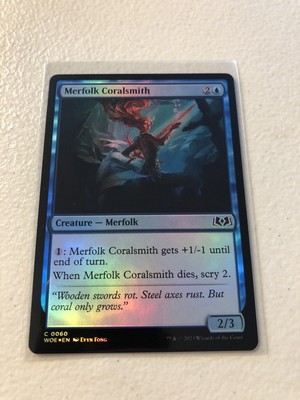 Merfolk Coralsmith Foil Wilds Of Eldraine WOE MTG Magic Pack Fresh | eBay