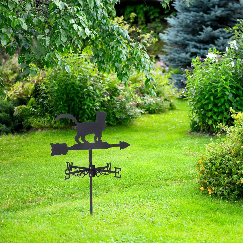Metal Weather Vane Stainless Steel Wind Direction Indicator Garden ...