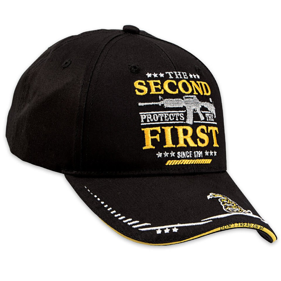 Black "The Second Protects The First" Adjustable Cap Baseball Hat ...