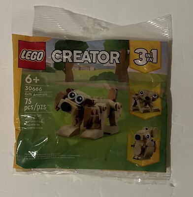 LEGO Creator GIFT ANIMALS 3 in 1 Polybag Sealed 75 pcs 30666 Building ...