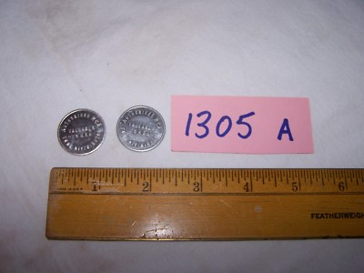 2 Vintage RCA Authorized Radio & Television Tube Distributor TOKENS ...