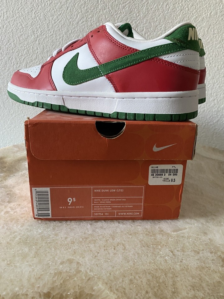 NEW 2004 Nike Dunk Low LTD Italy Mens 9.5 (307734-131) Rare World Cup ...