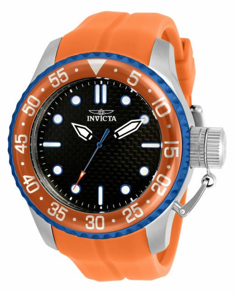 Invicta Pro Diver 50mm Orange/Black/White Stainless Steel Case with ...