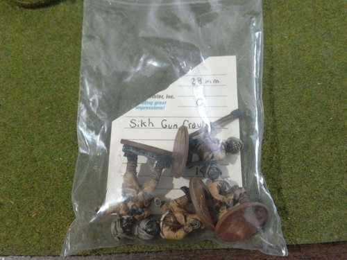 25/28mm painted metal Sikh gun crew x4 C | eBay