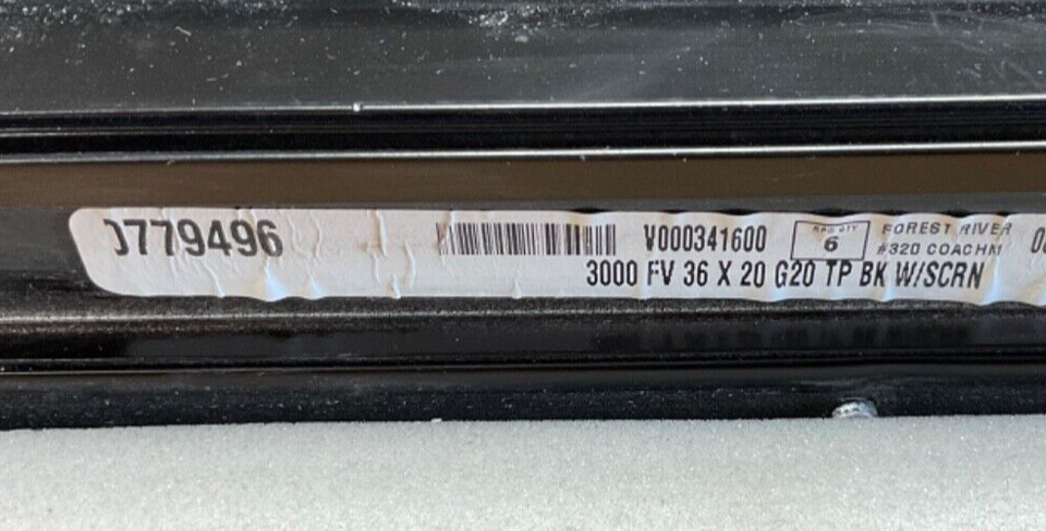 Lippert RV Frameless Window 36" x 20" W/ Window Crank NO TRIM RING | eBay