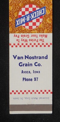 1950s Van Nostrand Grain Co. Purina Check-R-Mix Hog Finisher Phone 97 ...