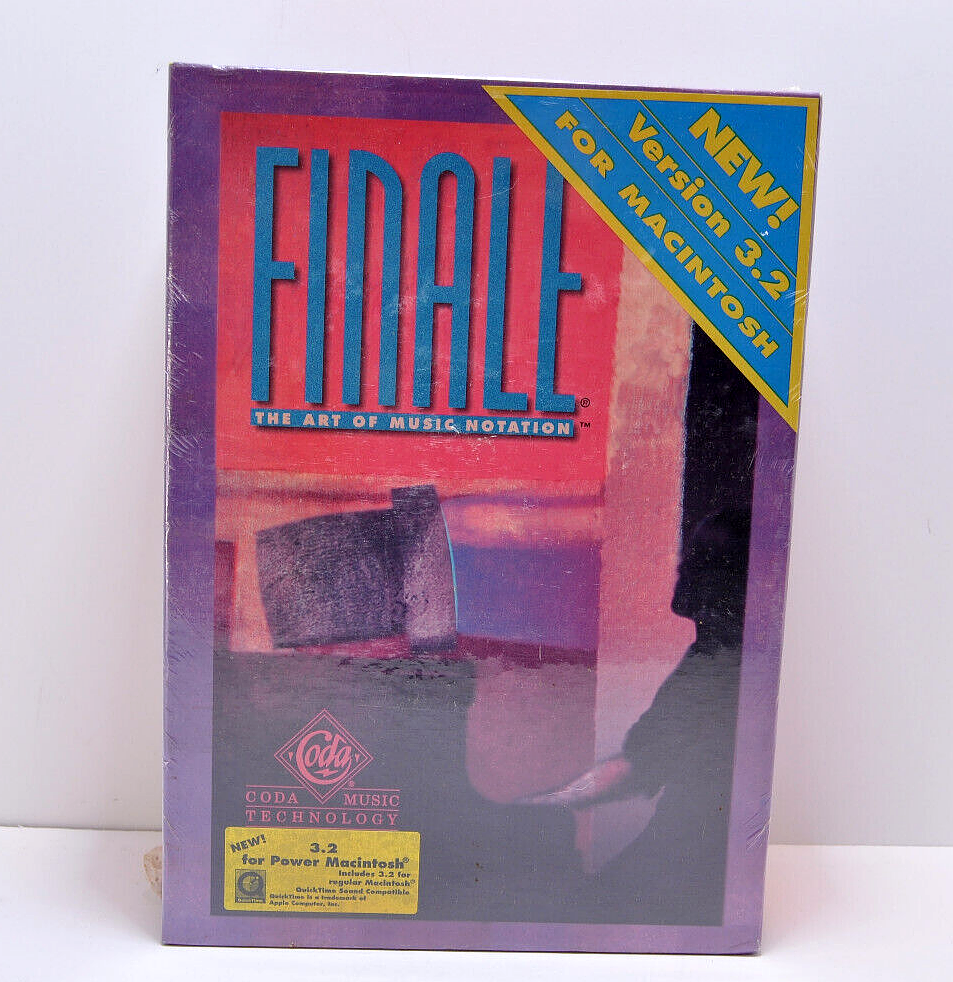 Vintage Apple FINALE Music Notation Software 3.2 by Coda Music Software ...