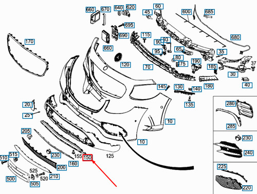 2014-2019 MERCEDES-BENZ E-Class W213 Front Bumper Lower Trim Grille ...
