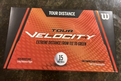 Wilson Tour Velocity Golf Balls Tour Distance - Packs of 3, 15 Golf ...