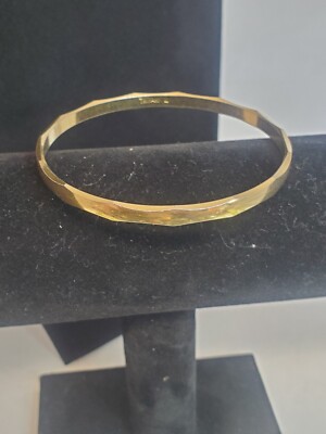 Vintage Trifari Gold Tone Bangle Bracelet Stamped L On Inside | eBay