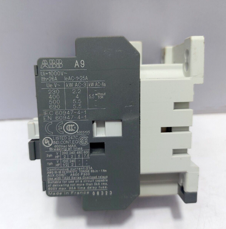ABB A9-30-01 CONTACTOR WITH 3 POLE 220-230V 50Hz / 230-240V 60Hz | eBay