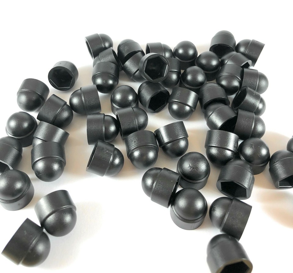 M4 M5 M6 M8 M10 M12 M14 M16 M18 M20 Black Plastic Dome Nut Cap Bolt ...