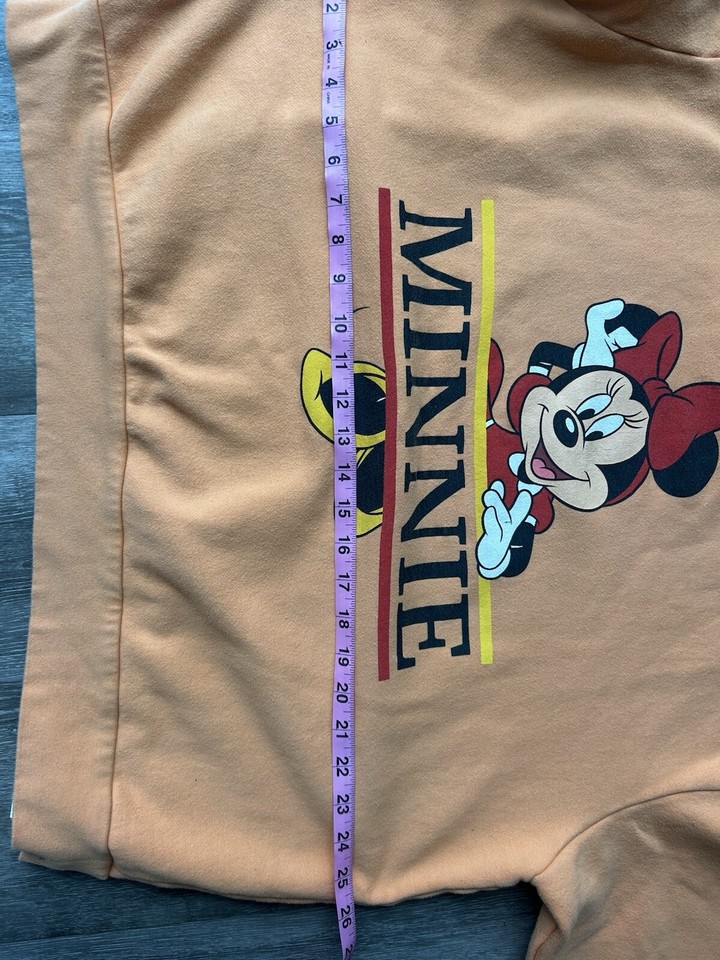 Women’s Disney World Parks Minnie Mouse Orange Crew Neck Sweatshirt XL ...