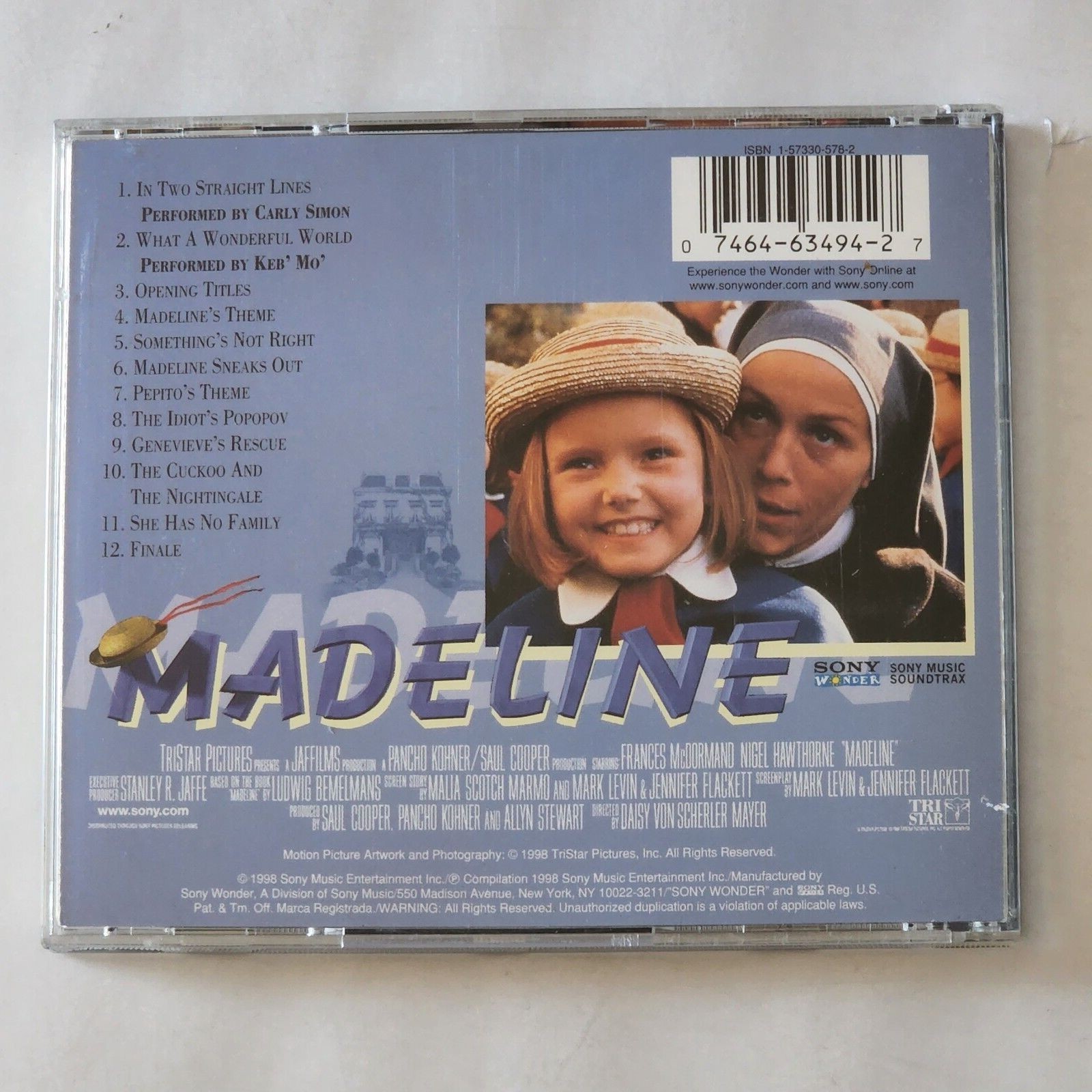 MADELINE MUSIC FROM THE MOTION PICTURE OST SOUNDTRACK CD 1998 SONY ...