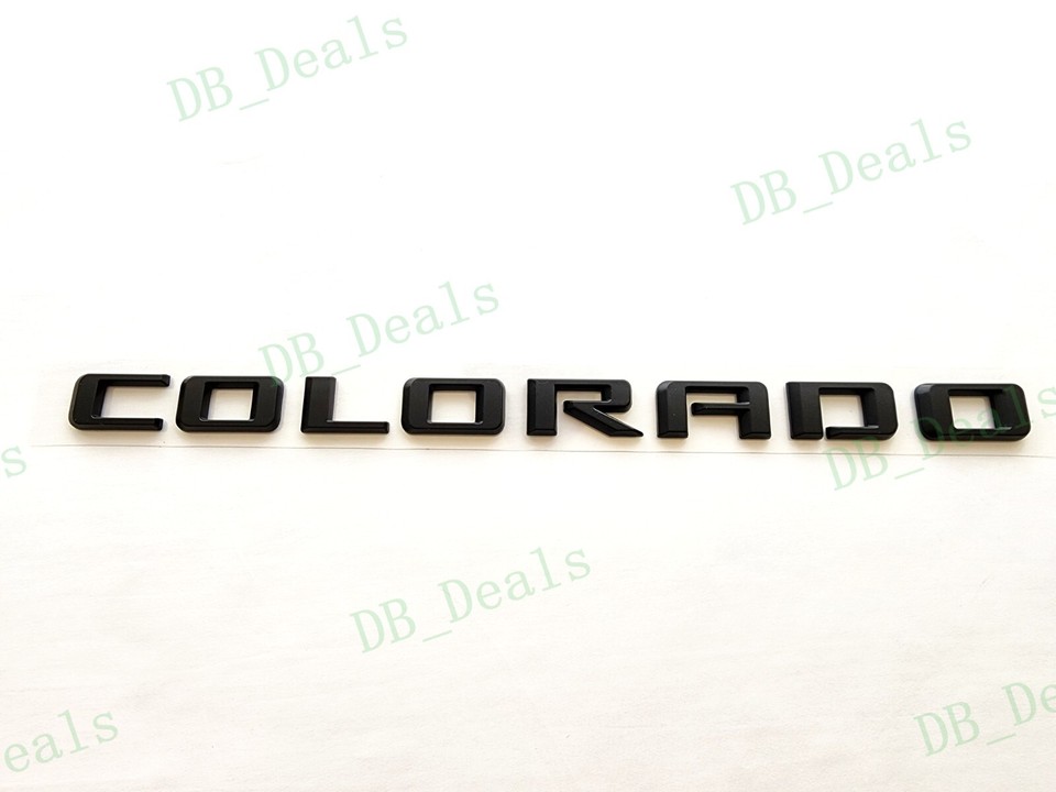 4PCS Matte Black Door Rear Colorado ZR2 Emblems Letters Badges 2023 ...
