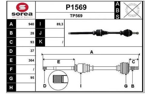 SNRA Antriebswelle P1569 - Mister Auto Autoteile 3660089014700 | eBay.de