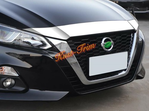 Stainless Front Upper Engine Lid Molding Cover Trim For Nissan Altima ...