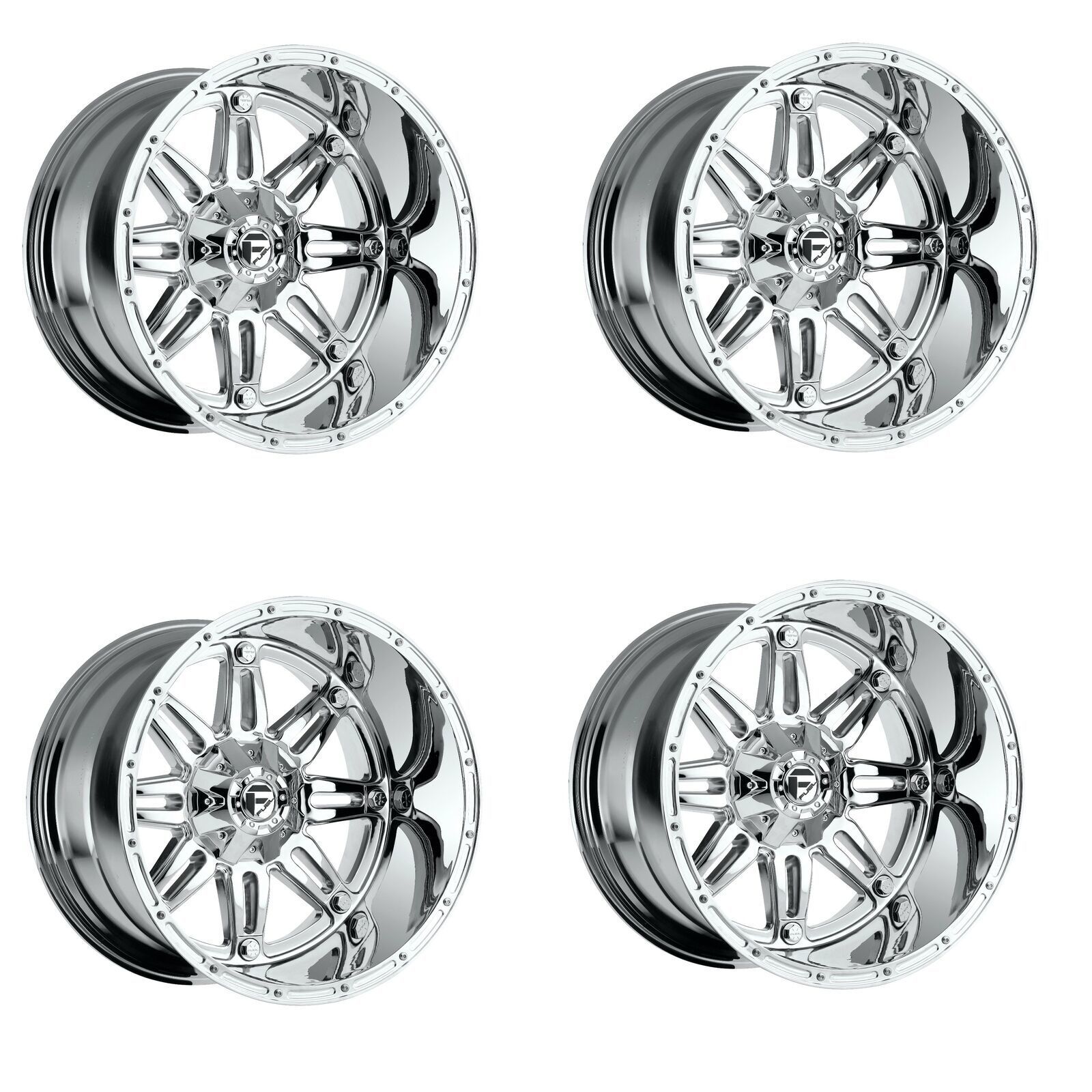 Set 4 Fuel D530 Hostage 20x9 6x135 6x5.5 Chrome Plated Wheels 20" 20mm ...