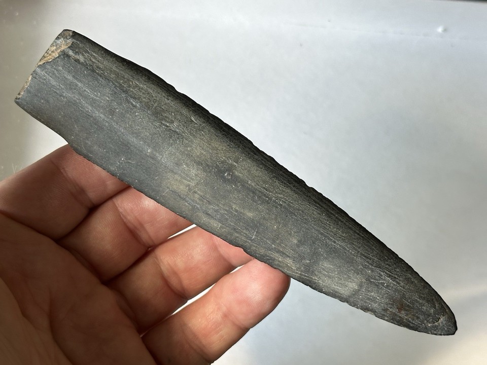 INCREDIBLE RARE 6" POLISHED SLATE SPEAR / ARROWHEAD FROM KANSAS, TOM ...