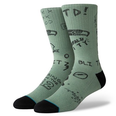 STANCE NFL Mens Seattle Seahawks Foot Soldier Crew Socks - Men's Medium ...