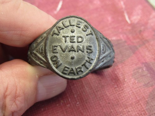 Vintage Ted Evans Giant Circus Ring, "Tallest On Earth," Silver Color ...