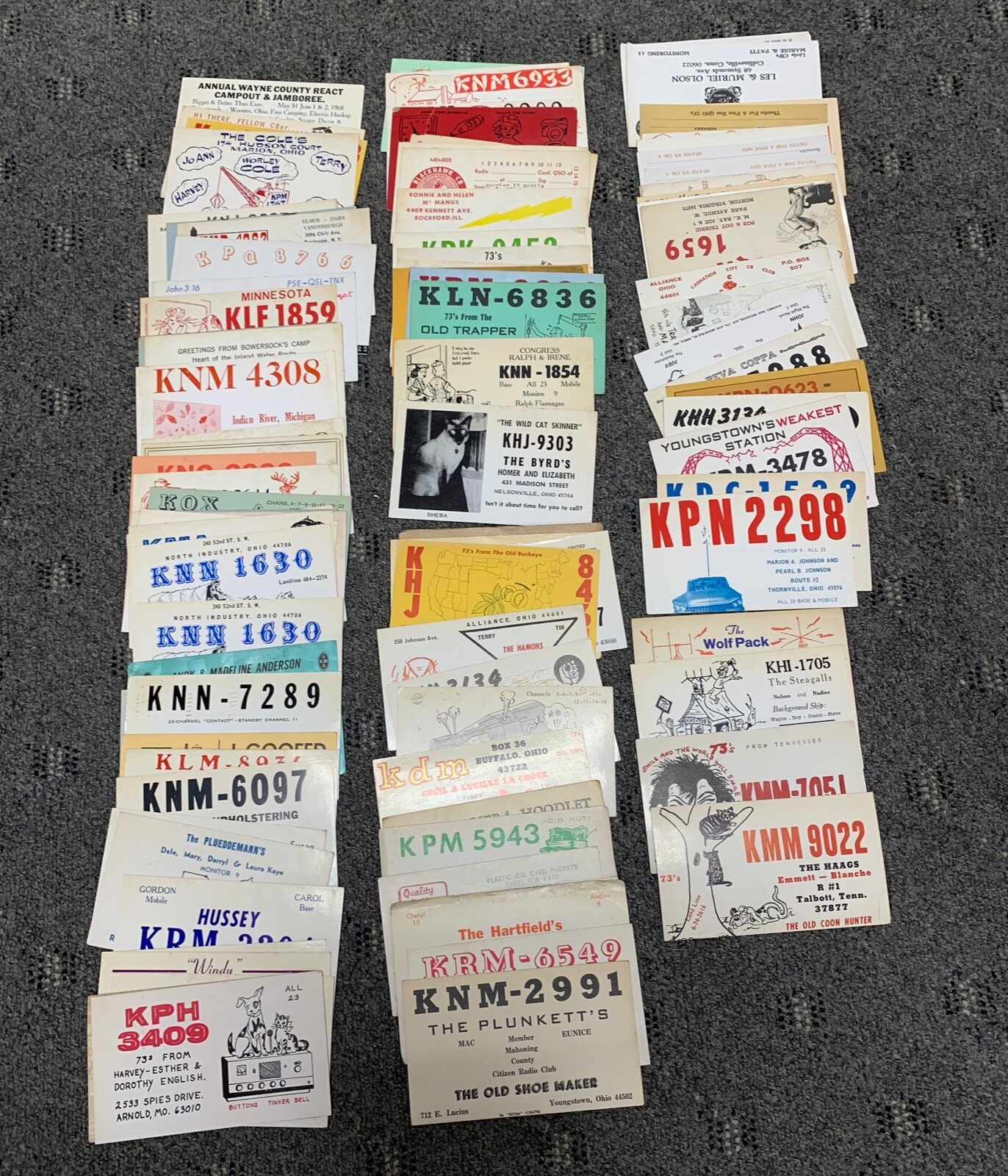 Lot of 100 Vintage Ham Radio CB QSL Card Postcards (8) | eBay