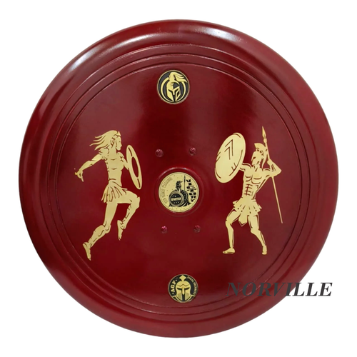 Medieval Round Shield Spartan Shield Unique battle Design Shield Wooden ...