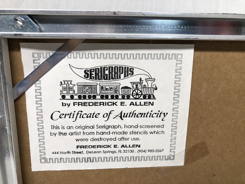 Limited Edition Signed Framed and Matted Serigraph by Frederick E ...