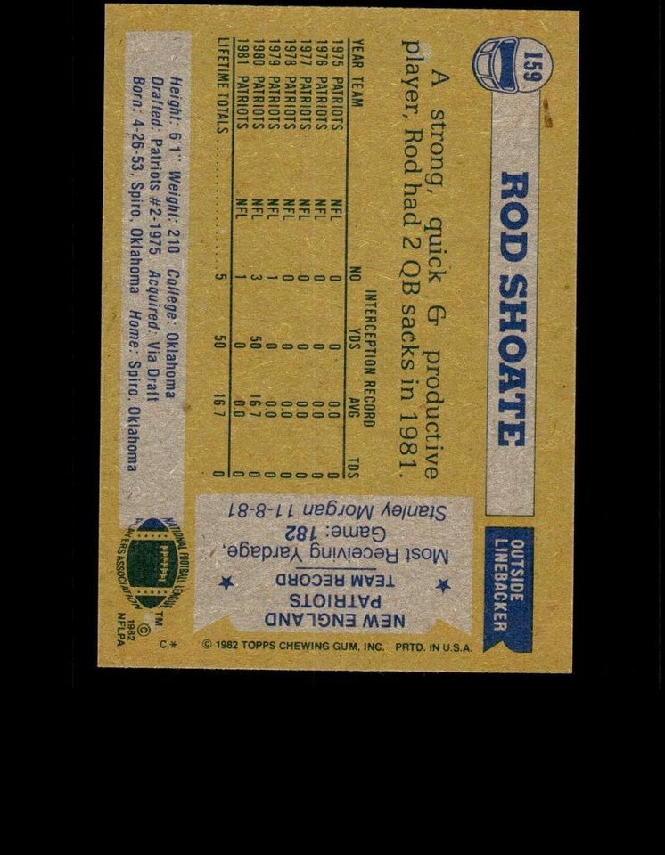 ROD SHOATE CARD #159 BFU9R4S6P15 FREE SHIPPING | eBay