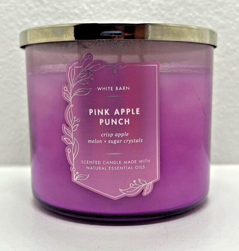 Pink Apple Punch Scented Candle [Bath & Body Works/White Barn] | eBay