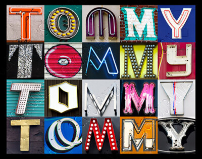 TOMMY Name Poster featuring photos of actual sign letters | eBay