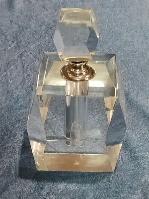 Heavy, Block Crystal Perfume Bottle Signed Oleg Cassini | eBay