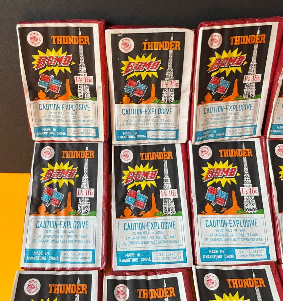 25 Firecracker Labels! Thunder Bomb TIGER Brand, DOT Era 6s LABELS ONLY ...