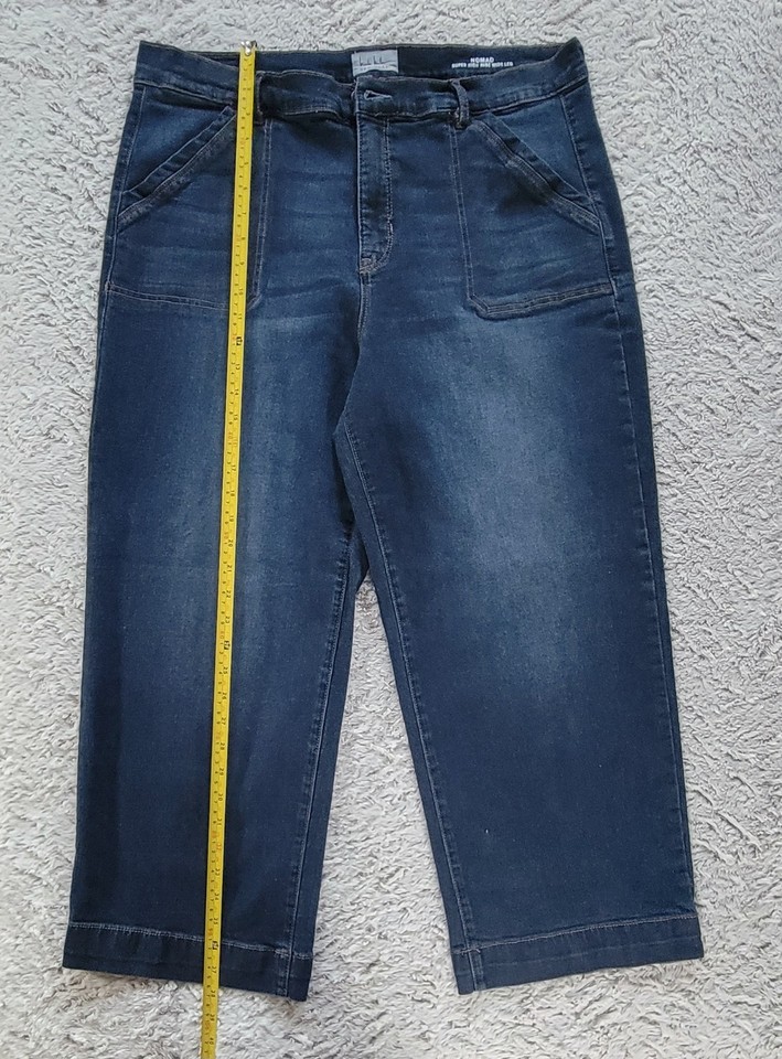 Nicole Miller New York. Nomad Super High Rise Wide Leg Jeans. Blue ...