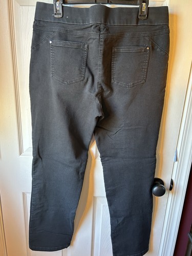 JM Collection Womens 12 Black Stretch Straight Leg Jeggings Pants Back ...