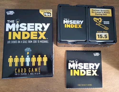 MISERY INDEX CARD GAME - USED, COMPLETE - TBS GAME SHOW, IMPRACTICAL ...