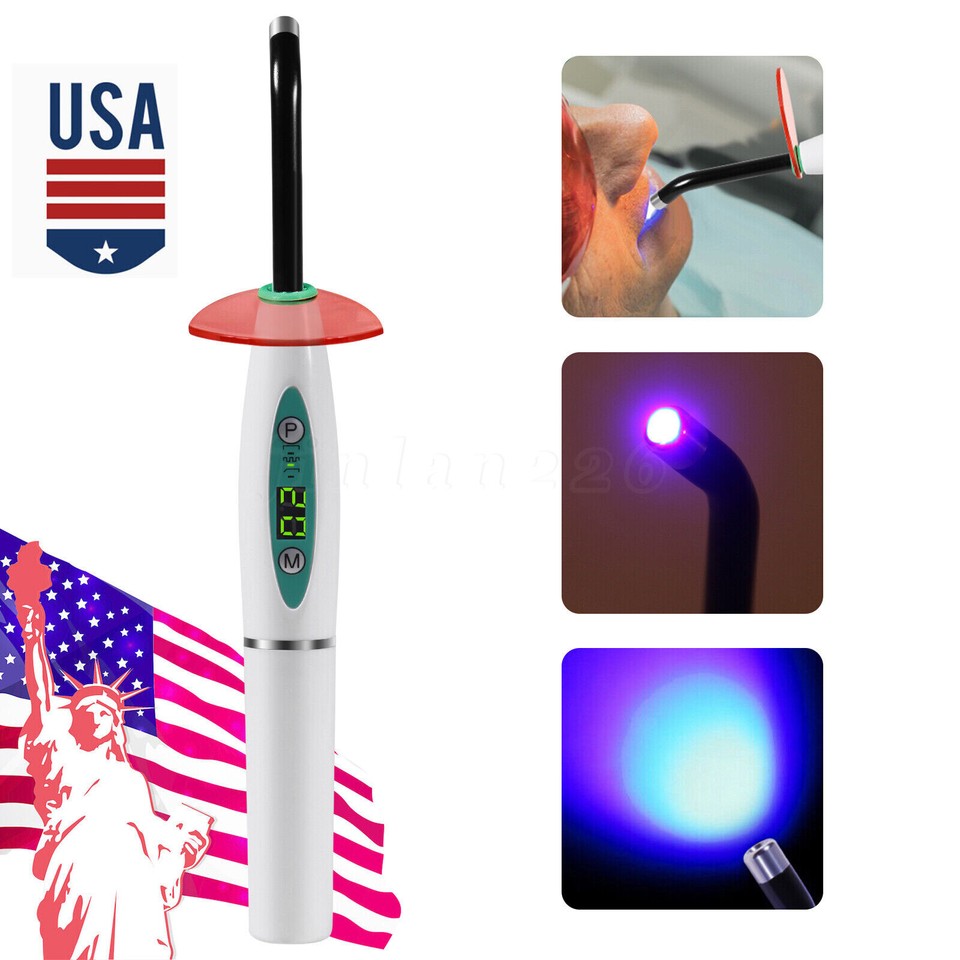 Dental LED Curing Light Lamp Wireless Cordless Resin Cure 5W 2000MW FDA ...