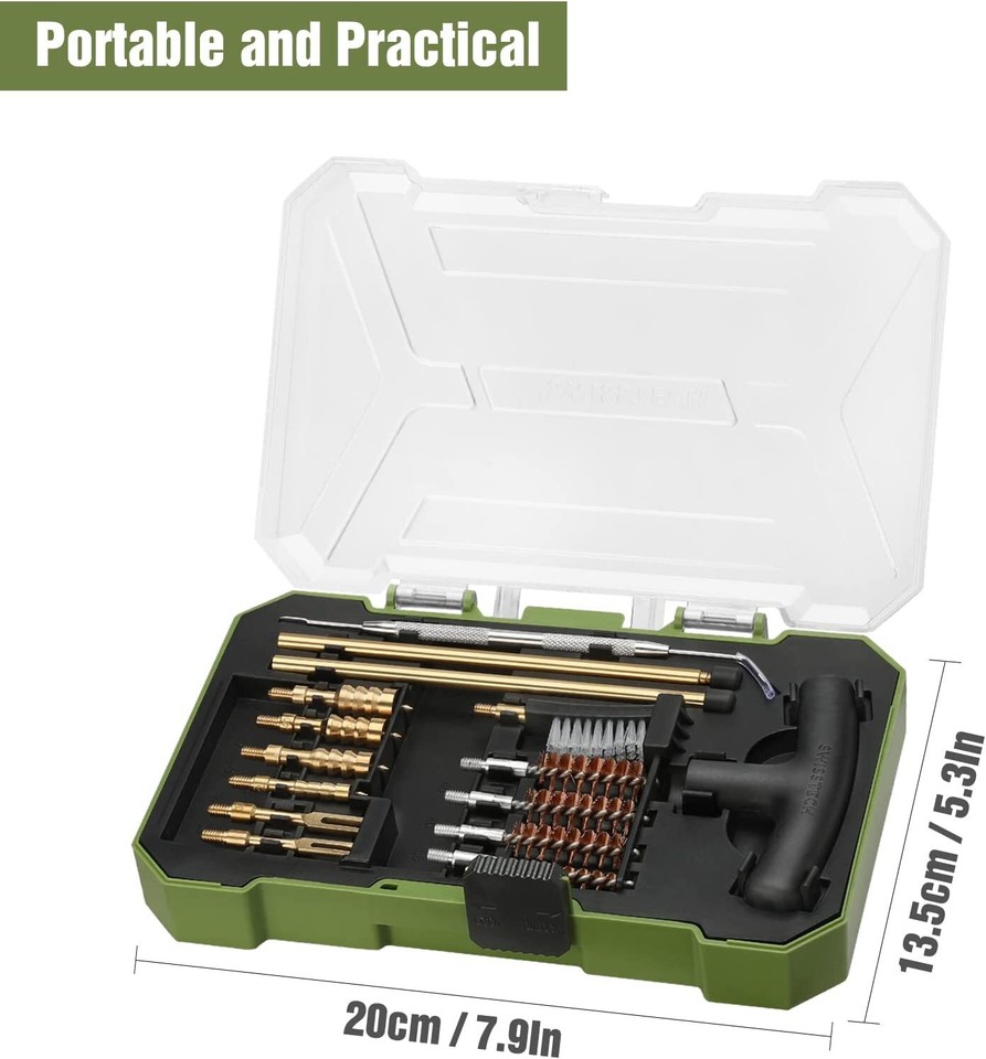 Universal Handgun Cleaning Kit Clean Rod Bore Brush Gun Cleaning Jag ...
