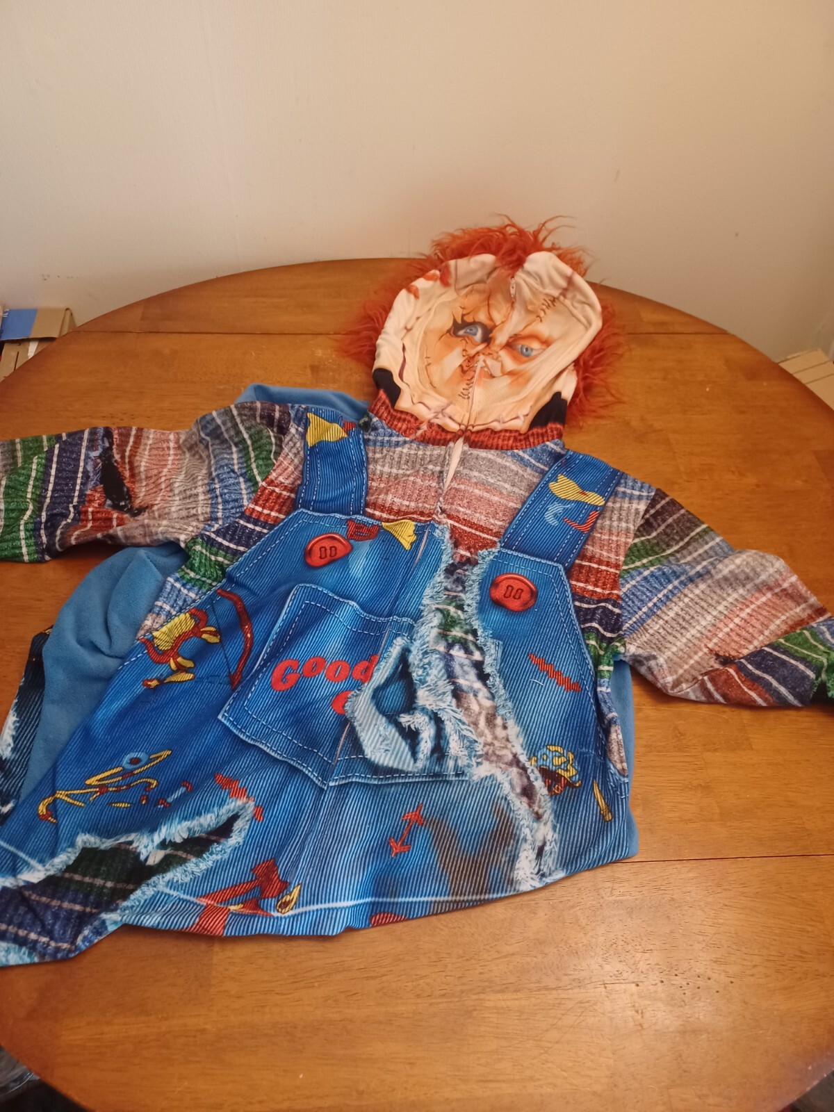 Chucky Doll Pajamas Union Suit Costume Outfit Size Sm… - Gem