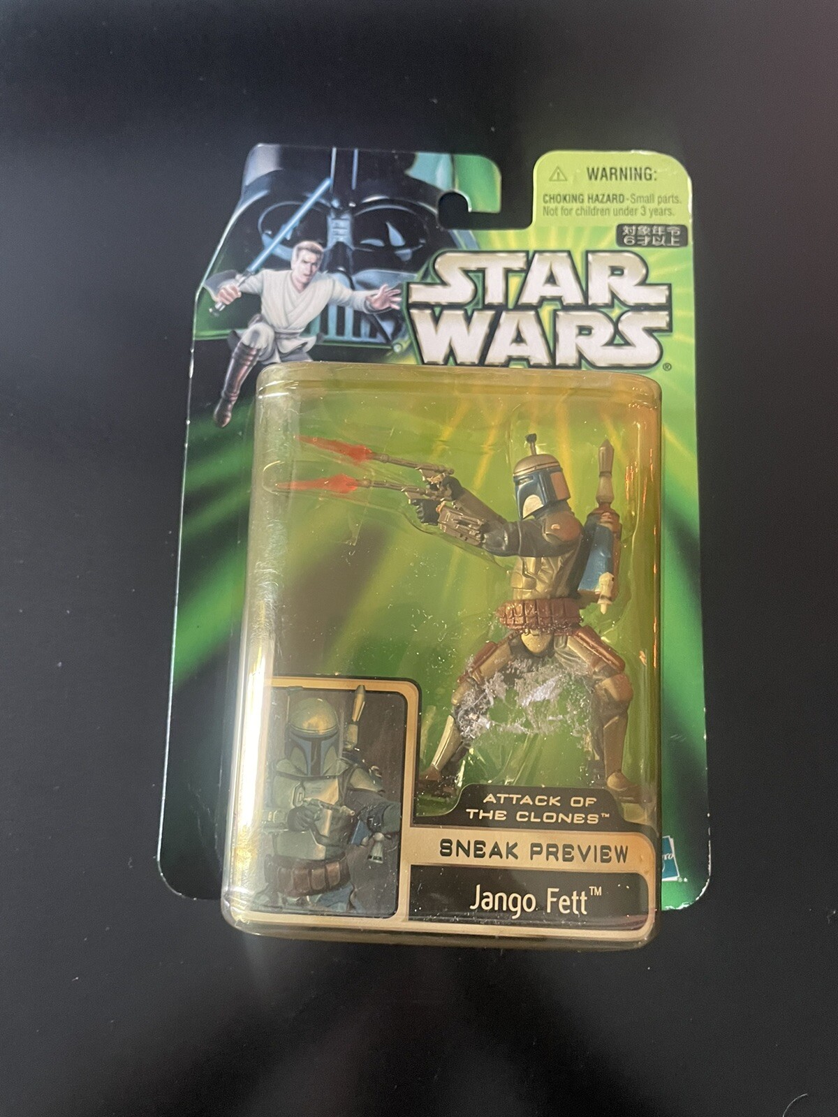 2001 Hasbro Star Wars Attack of the Clones Sneak Preview Jango Fett ...