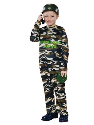 Boys Army Commando Dress Up Soldier Halloween Costume | eBay