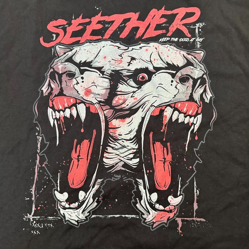 Seether Band Shirt Black Rock Metal Concert Mens Keep The Dogs at Bay ...