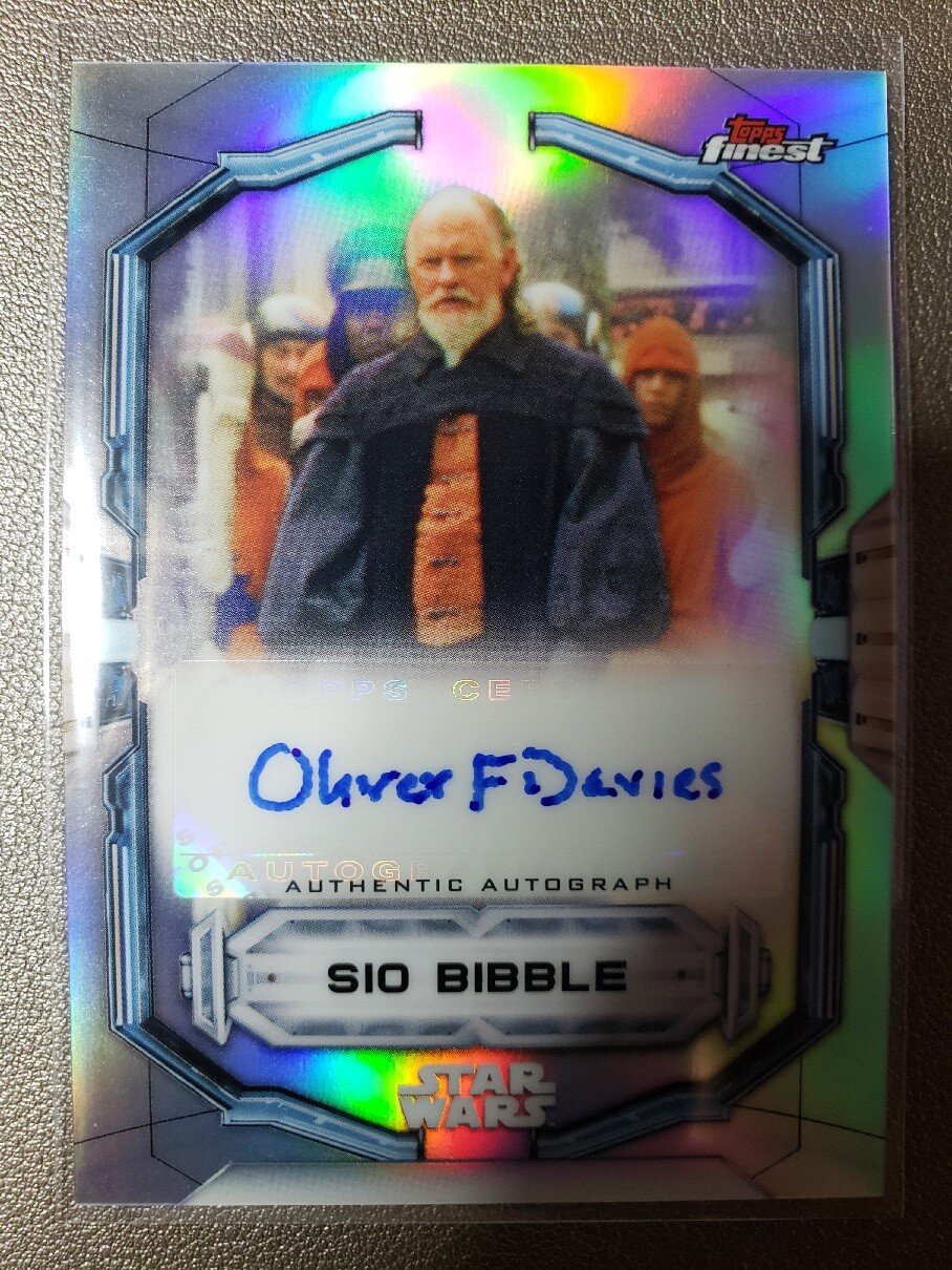 2022 Topps Finest Star Wars Oliver Ford Davies as Sio Bibble Auto | eBay