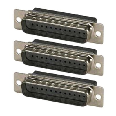 3 Pcs DB25 D-SUB 25-Pin Male Crimp Pin Plug Connector Assembly Cup ...