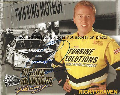 RICKY CRAVEN AUTOGRAPHED SIGNED TURBINE SOLUTIONS RACING NASCAR PHOTO ...