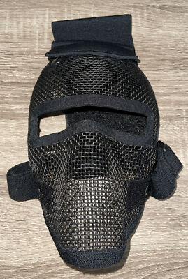 Tactical AIRSOFT Fencing Game Mesh Full Face Protection Mask Hockey ...