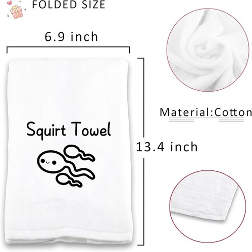 Funny Gag Gift Naughty Bathroom Towels Squirt Towel Whiee Large, | eBay