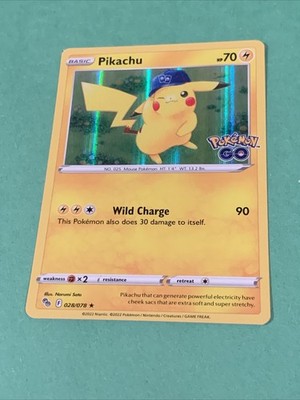 Pokémon TCG Pikachu Wild Charge Card 028/078 - Pokemon GO Edition | eBay